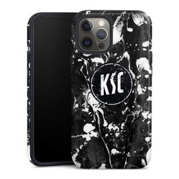 DeinDesign iPhone 12 Pro Max Handy Panzer Handyh&uuml;lle robuste Outdoor H&uuml;lle Schutzh&uuml;lle gl&auml;nzend Karlsruher Sc Ksc Official Licensed Product Tough Case