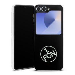 DeinDesign Galaxy Z Flip 6 Handy Hard Case Schutzh&uuml;lle transparent Smartphone Handy H&uuml;lle 1. Fc N&uuml;rnberg 1. Fcn Logo Hard Case