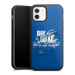 DeinDesign iPhone 12 Handy Gallery Case Handyh&uuml;lle 9H Geh&auml;rtetes Glas R&uuml;ckseite H&uuml;lle Official Licensed Product Ascent Fc Schalke 04 Gallery Case