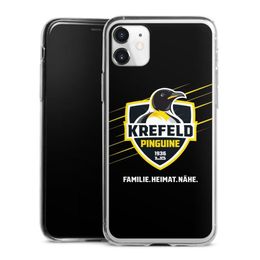 DeinDesign iPhone 11 Handy Slim Case Silikon Handyh&uuml;lle transparent H&uuml;lle extra d&uuml;nn Sports Krefeld Pinguine Ice Hockey Silikon Slim Case