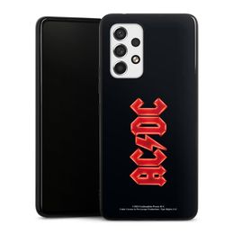 DeinDesign Galaxy A53 5G Handy Silikon H&uuml;lle Case schwarz Handyh&uuml;lle Official Licensed Product Acdc Logo