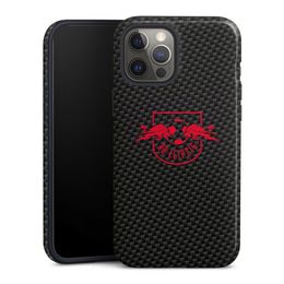 DeinDesign iPhone 12 Pro Max Handy Panzer Handyh&uuml;lle robuste Outdoor H&uuml;lle Schutzh&uuml;lle gl&auml;nzend Carbon Official Licensed Product Rb Leipzig Tough Case
