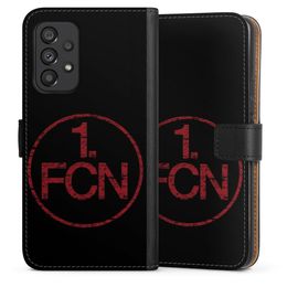 DeinDesign Galaxy A53 5G Handy Klapph&uuml;lle Handyh&uuml;lle aus Kunst Leder schwarz Flip Case Merchandise Sideflip mit langer Lasche