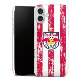 DeinDesign iPhone 16 Plus Handy Premium Case Smartphone Handyh&uuml;lle Schutzh&uuml;lle matt Stripes Fc Red Bull Salzburg Official Licensed Product Premium Case