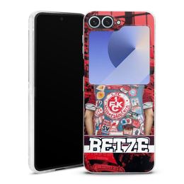 DeinDesign Galaxy Z Flip 6 Handy Hard Case Schutzh&uuml;lle transparent Smartphone Handy H&uuml;lle 1. Fc Kaiserslautern 1. Fck Official Licensed Product Hard Case