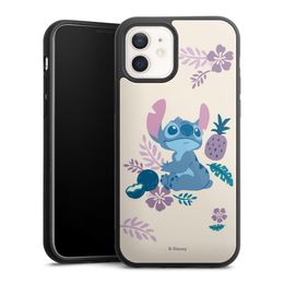 DeinDesign iPhone 12 Handy Gallery Case Handyh&uuml;lle 9H Geh&auml;rtetes Glas R&uuml;ckseite H&uuml;lle Flowers Lilo & Stitch Official Licensed Product Gallery Case