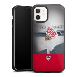 DeinDesign iPhone 12 Handy Gallery Case Handyh&uuml;lle 9H Geh&auml;rtetes Glas R&uuml;ckseite H&uuml;lle Official Licensed Product Vfb Stuttgart Bundesliga Gallery Case