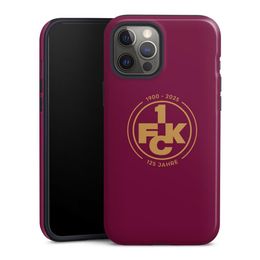 DeinDesign iPhone 12 Pro Max Handy Panzer Handyh&uuml;lle robuste Outdoor H&uuml;lle Schutzh&uuml;lle gl&auml;nzend 125 Jahre 1. Fc Kaiserslautern 1. Fck Tough Case