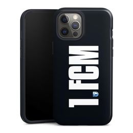 DeinDesign iPhone 12 Pro Max Handy Panzer Handyh&uuml;lle robuste Outdoor H&uuml;lle Schutzh&uuml;lle gl&auml;nzend 1. Fcm 1. Fc Magdeburg Official Licensed Product Tough Case