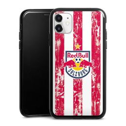 DeinDesign iPhone 11 Handy Silikon H&uuml;lle Case schwarz Handyh&uuml;lle Stripes Fc Red Bull Salzburg Official Licensed Product