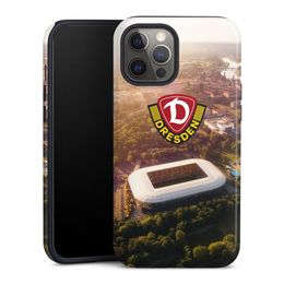DeinDesign iPhone 12 Pro Max Handy Panzer Handyh&uuml;lle robuste Outdoor H&uuml;lle Schutzh&uuml;lle gl&auml;nzend Sgd Sg Dynamo Dresden Stadium Tough Case