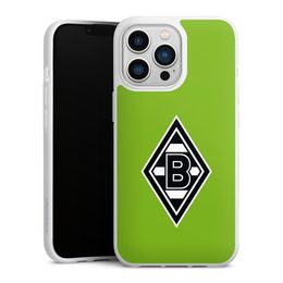 DeinDesign iPhone 13 Pro Handy Silikon H&uuml;lle Case wei&szlig; Handyh&uuml;lle Gladbach Soccer Borussia M&ouml;nchengladbach Silikon Case
