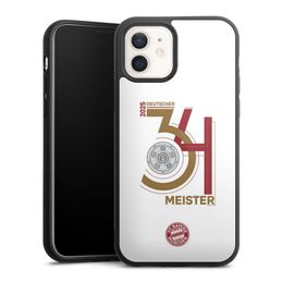 DeinDesign iPhone 12 Handy Gallery Case Handyh&uuml;lle 9H Geh&auml;rtetes Glas R&uuml;ckseite H&uuml;lle Master Official Licensed Product Fc Bayern M&uuml;nchen Gallery Case