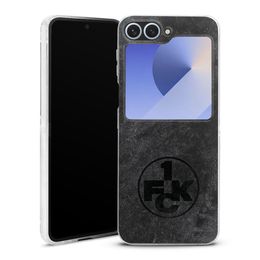 DeinDesign Galaxy Z Flip 6 Handy Hard Case Schutzh&uuml;lle transparent Smartphone Handy H&uuml;lle Concrete 1. Fck 1. Fc Kaiserslautern Hard Case