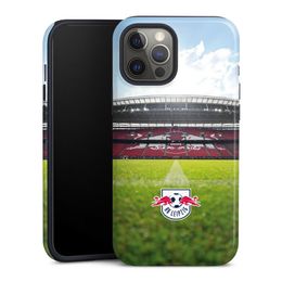 DeinDesign iPhone 12 Pro Max Handy Panzer Handyh&uuml;lle robuste Outdoor H&uuml;lle Schutzh&uuml;lle gl&auml;nzend Stadium Rb Leipzig Official Licensed Product Tough Case