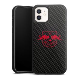 DeinDesign iPhone 12 Handy Gallery Case Handyh&uuml;lle 9H Geh&auml;rtetes Glas R&uuml;ckseite H&uuml;lle Carbon Official Licensed Product Rb Leipzig Gallery Case