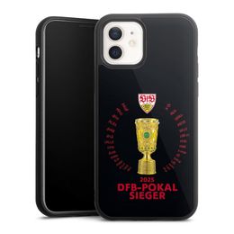 DeinDesign iPhone 12 Handy Gallery Case Handyh&uuml;lle 9H Geh&auml;rtetes Glas R&uuml;ckseite H&uuml;lle Trophy Official Licensed Product Vfb Stuttgart Gallery Case