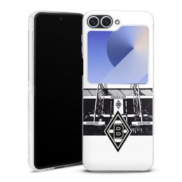 DeinDesign Galaxy Z Flip 6 Handy Hard Case Schutzh&uuml;lle transparent Smartphone Handy H&uuml;lle Borussia M&ouml;nchengladbach Die Fohlen Stadium Hard Case