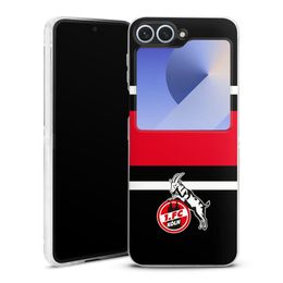DeinDesign Galaxy Z Flip 6 Handy Hard Case Schutzh&uuml;lle transparent Smartphone Handy H&uuml;lle 1. Fc K&ouml;ln Logo Official Licensed Product Hard Case