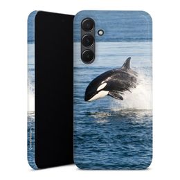 DeinDesign Galaxy A35 5G Handy Premium Case Smartphone Handyh&uuml;lle Schutzh&uuml;lle gl&auml;nzend Orca Ocean Wale Premium Case