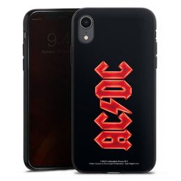 DeinDesign iPhone Xr Handy Silikon H&uuml;lle Case schwarz Handyh&uuml;lle Official Licensed Product Acdc Logo