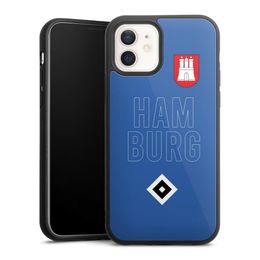 DeinDesign iPhone 12 Handy Gallery Case Handyh&uuml;lle 9H Geh&auml;rtetes Glas R&uuml;ckseite H&uuml;lle Official Licensed Product Hamburg Hamburger Sv Gallery Case