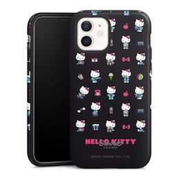 DeinDesign iPhone 12 mini Handy Panzer Handyh&uuml;lle robuste Outdoor H&uuml;lle Schutzh&uuml;lle gl&auml;nzend Kindheit Merchandise Hello Kitty Tough Case