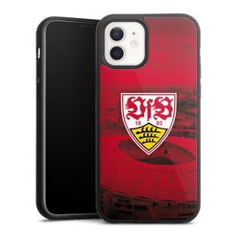DeinDesign iPhone 12 Handy Gallery Case Handyh&uuml;lle 9H Geh&auml;rtetes Glas R&uuml;ckseite H&uuml;lle Vfb Stuttgart Official Licensed Product Stadium Gallery Case
