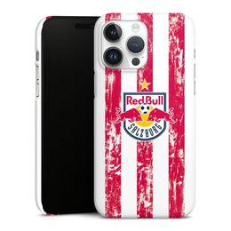 DeinDesign iPhone 14 Pro Max Handy Premium Case Smartphone Handyh&uuml;lle Schutzh&uuml;lle matt Stripes Fc Red Bull Salzburg Official Licensed Product Premium Case