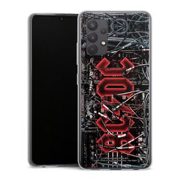 DeinDesign Galaxy A32 4G Handy Silikon H&uuml;lle Case transparent Handyh&uuml;lle Merchandise Acdc Official Licensed Product Silikon Case