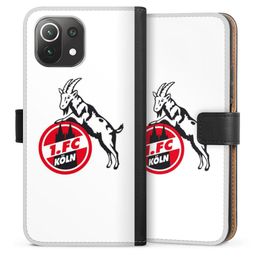 DeinDesign Xiaomi Mi 11 Lite 5G Handy Klapph&uuml;lle Handyh&uuml;lle aus Kunst Leder schwarz Flip Case Official Licensed Product Coat Of Arms 1. Fc K&ouml;ln Sideflip mit 