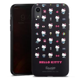 DeinDesign iPhone Xr Handy Silikon H&uuml;lle Case schwarz Handyh&uuml;lle Kindheit Merchandise Hello Kitty