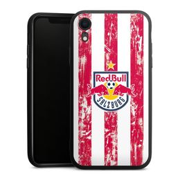 DeinDesign iPhone Xr Handy Premium Silikon H&uuml;lle Handyh&uuml;lle schwarz Case Stripes Fc Red Bull Salzburg Official Licensed Product Silikon Premium Case
