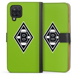 DeinDesign Galaxy A12 Handy Klapph&uuml;lle Handyh&uuml;lle aus Kunst Leder schwarz Flip Case Gladbach Borussia M&ouml;nchengladbach Soccer Sideflip mit langer Lasche