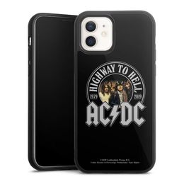 DeinDesign iPhone 12 Handy Gallery Case Handyh&uuml;lle 9H Geh&auml;rtetes Glas R&uuml;ckseite H&uuml;lle Acdc Official Licensed Product Rock Gallery Case