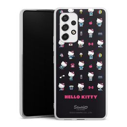 DeinDesign Galaxy A53 5G Handy Silikon H&uuml;lle Case transparent Handyh&uuml;lle Kindheit Merchandise Hello Kitty Silikon Case