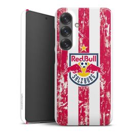DeinDesign Galaxy S25 Handy Premium Case Smartphone Handyh&uuml;lle Schutzh&uuml;lle gl&auml;nzend Stripes Fc Red Bull Salzburg Official Licensed Product Premium Case