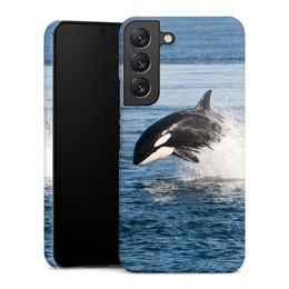 DeinDesign Galaxy S22 Handy Premium Case Smartphone Handyh&uuml;lle Schutzh&uuml;lle matt Orca Ocean Wale Premium Case