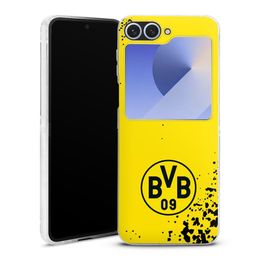 DeinDesign Galaxy Z Flip 6 Handy Hard Case Schutzh&uuml;lle transparent Smartphone Handy H&uuml;lle Borussia Dortmund Borusse Official Licensed Product Hard Case