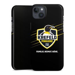 DeinDesign iPhone 14 Plus Handy Premium Case Smartphone Handyh&uuml;lle Schutzh&uuml;lle gl&auml;nzend Sports Krefeld Pinguine Ice Hockey Premium Case