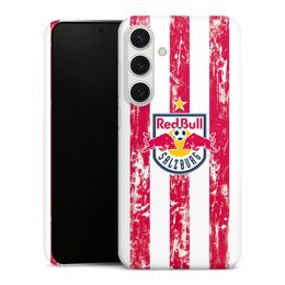 DeinDesign Galaxy S24+ Handy Premium Case Smartphone Handyh&uuml;lle Schutzh&uuml;lle gl&auml;nzend Stripes Fc Red Bull Salzburg Official Licensed Product Premium Case