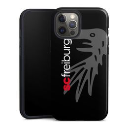 DeinDesign iPhone 12 Pro Max Handy Panzer Handyh&uuml;lle robuste Outdoor H&uuml;lle Schutzh&uuml;lle gl&auml;nzend Logo Sc Freiburg Official Licensed Product Tough Case