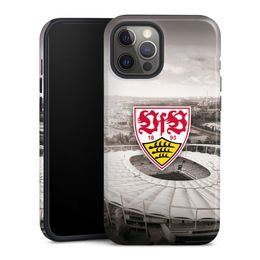 DeinDesign iPhone 12 Pro Max Handy Panzer Handyh&uuml;lle robuste Outdoor H&uuml;lle Schutzh&uuml;lle gl&auml;nzend Official Licensed Product Vfb Stuttgart Stadium Tough Case