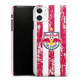 DeinDesign iPhone 11 Handy Premium Case Smartphone Handyh&uuml;lle Schutzh&uuml;lle gl&auml;nzend Stripes Fc Red Bull Salzburg Official Licensed Product Premium Case
