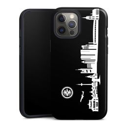 DeinDesign iPhone 12 Pro Max Handy Panzer Handyh&uuml;lle robuste Outdoor H&uuml;lle Schutzh&uuml;lle gl&auml;nzend Eintracht Frankfurt Sge Skyline Tough Case