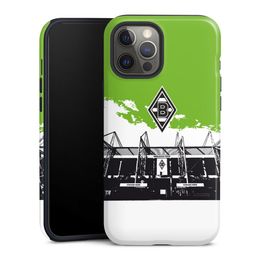 DeinDesign iPhone 12 Pro Max Handy Panzer Handyh&uuml;lle robuste Outdoor H&uuml;lle Schutzh&uuml;lle gl&auml;nzend Borussia M&ouml;nchengladbach Merchandise Stadium Tough Case