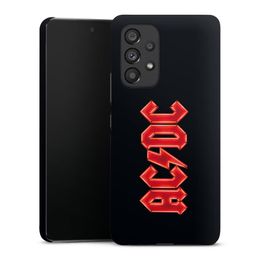 DeinDesign Galaxy A53 5G Handy Premium Case Smartphone Handyh&uuml;lle Schutzh&uuml;lle gl&auml;nzend Official Licensed Product Acdc Logo Premium Case