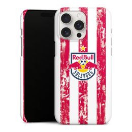 DeinDesign iPhone 15 Pro Max Handy Premium Case Smartphone Handyh&uuml;lle Schutzh&uuml;lle gl&auml;nzend Stripes Fc Red Bull Salzburg Official Licensed Product Premium Case