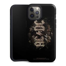 DeinDesign iPhone 12 Pro Max Handy Panzer Handyh&uuml;lle robuste Outdoor H&uuml;lle Schutzh&uuml;lle gl&auml;nzend Official Licensed Product Rock Or Bust Acdc Tough Case