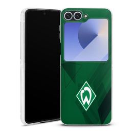DeinDesign Galaxy Z Flip 6 Handy Hard Case Schutzh&uuml;lle transparent Smartphone Handy H&uuml;lle Sv Werder Bremen Coat Of Arms Official Licensed Product Hard Case